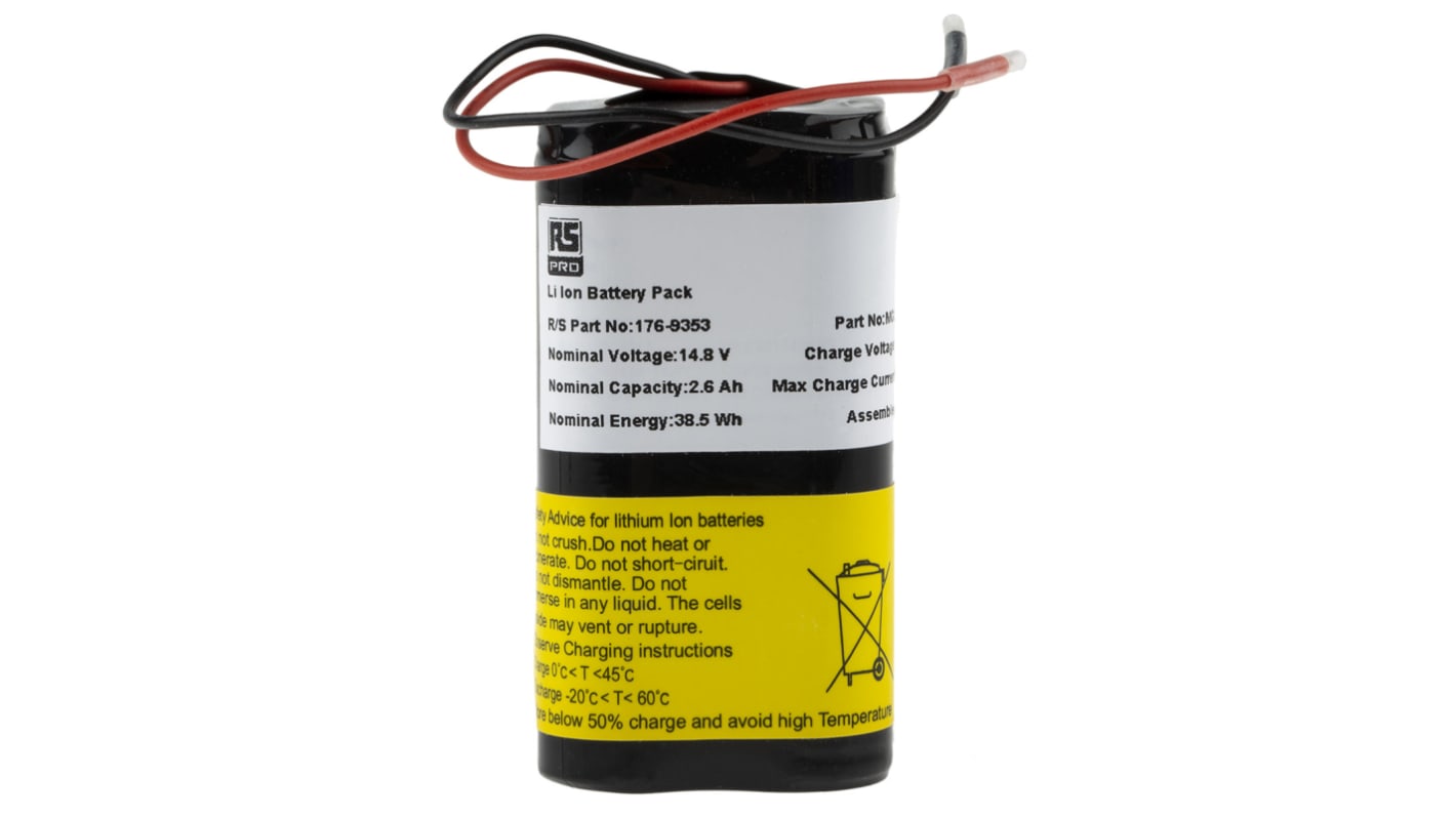 RS PRO 14.4V Rechargeable Battery Pack, 2.6Ah - Pack of 1 | RS