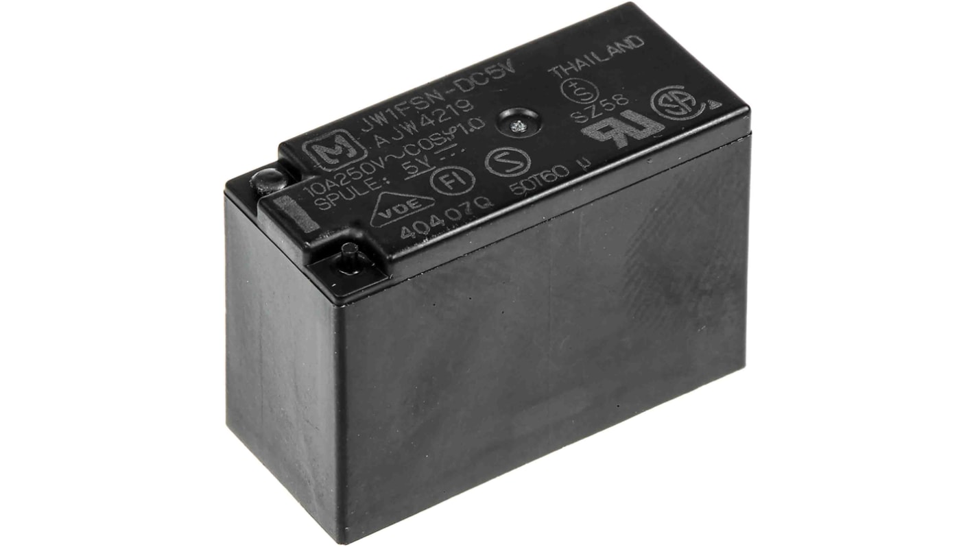JW1FSN5 | Panasonic PCB Mount Power Relay, 5V dc Coil, 10A Switching ...