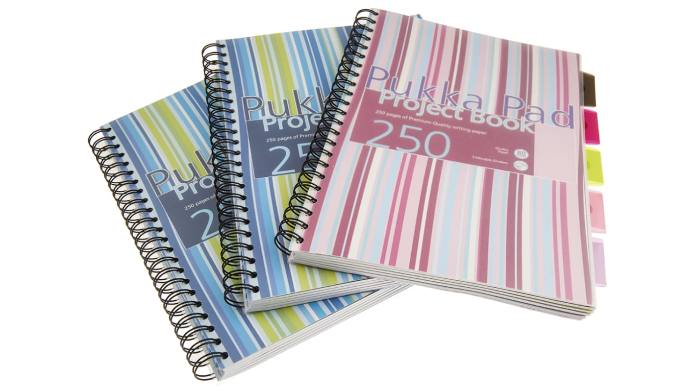 PROBA4 | Pukka A4 Wirebound Lower Notepad, 125 Ruled Sheets containing ...