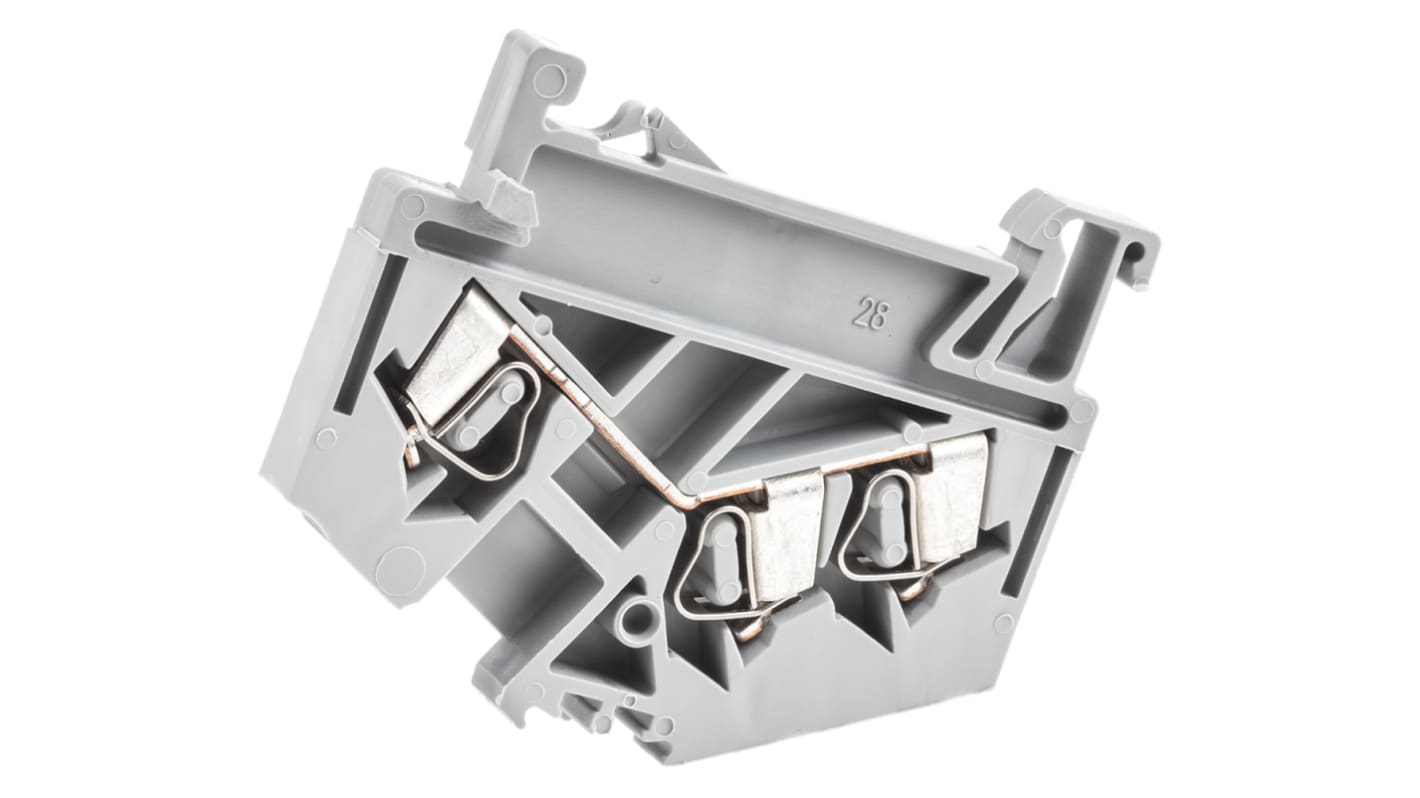 280-641 | Wago 280 Series Grey Feed Through Terminal Block, 2.5mm², Single-Level, Cage Clamp ...