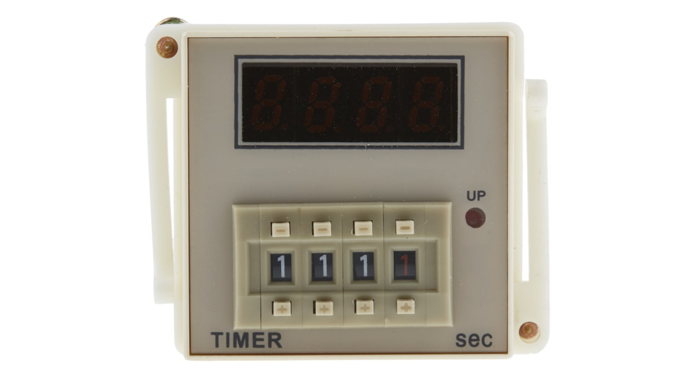 RS PRO Plug In Timer Relay, 100 → 240V ac, 1-Contact, 999.9s, 1 ...