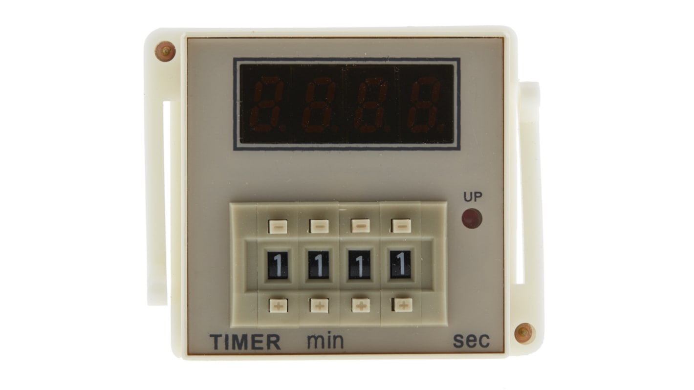 RS PRO Plug In Timer Relay, 100 → 240V ac, 1-Contact, 99 min 59s, 1 ...