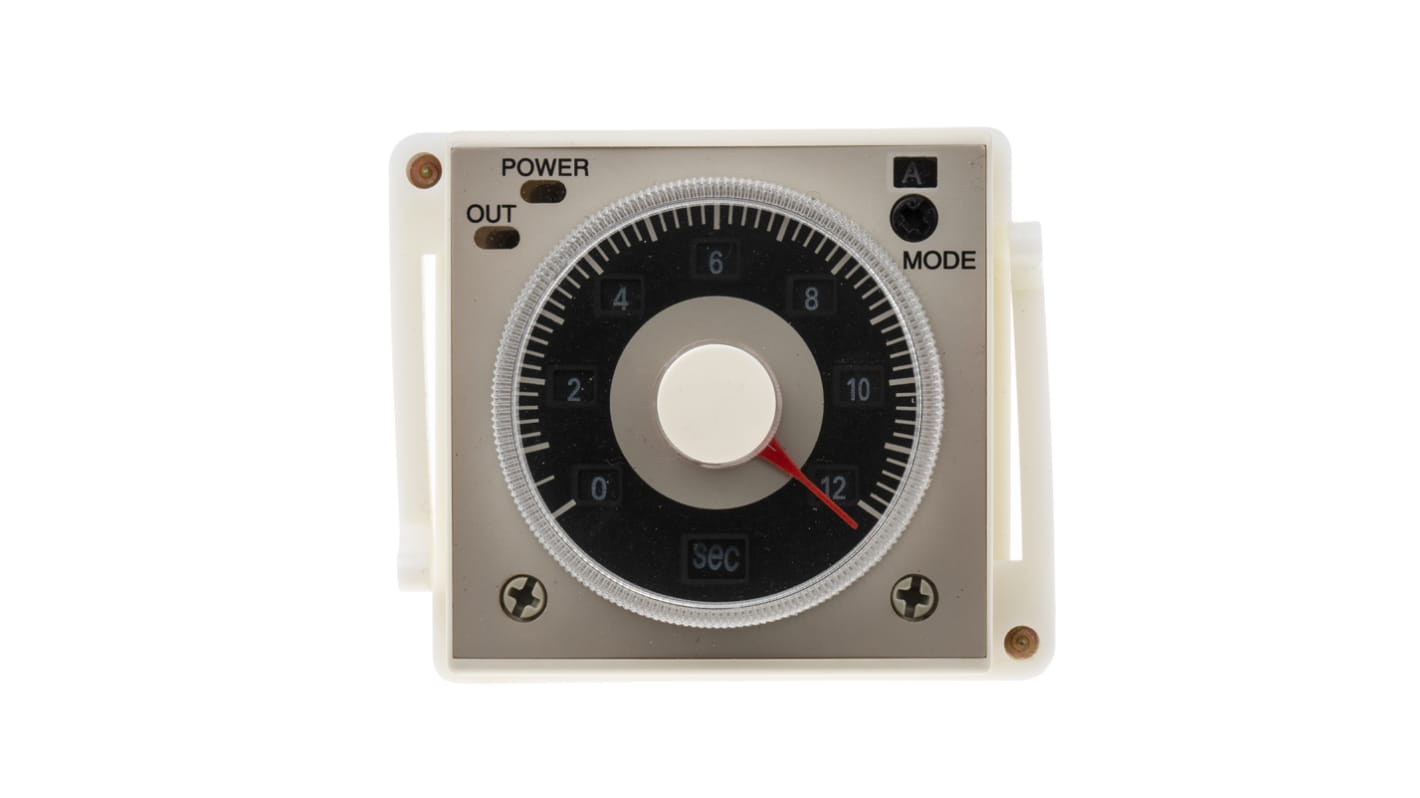 RS PRO Panel Mount Timer Relay, 12 → 48 V dc, 24 → 48V ac, 2-Contact, 0 ...