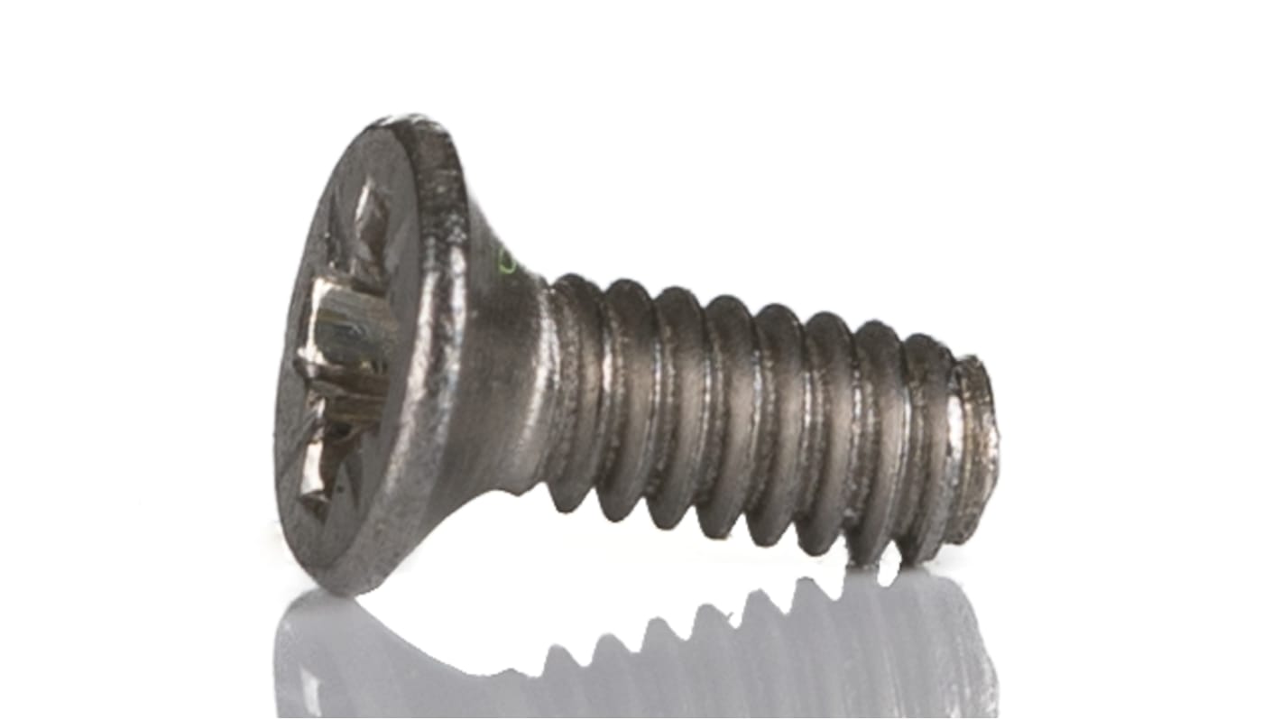 RS PRO Pozi Countersunk A2 304 Stainless Steel Machine Screws DIN 965, M2x5mm | RS
