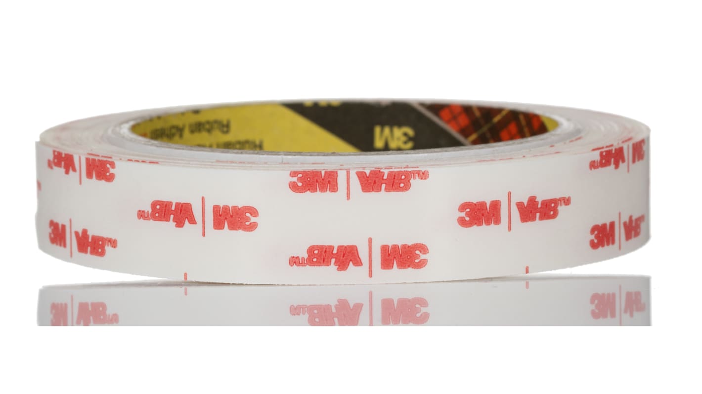3M 4952 19mm x 3m | 3M 4952, VHB™ White Foam Tape, 19mm x 3m, 1.1mm ...