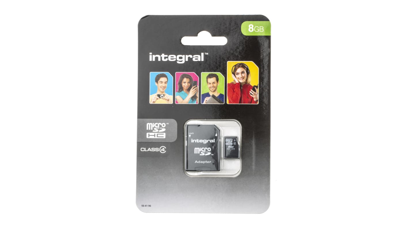 INMSDH8G4V2 | Integral Memory 8 GB MicroSDHC Micro SD Card, Class 4 | RS