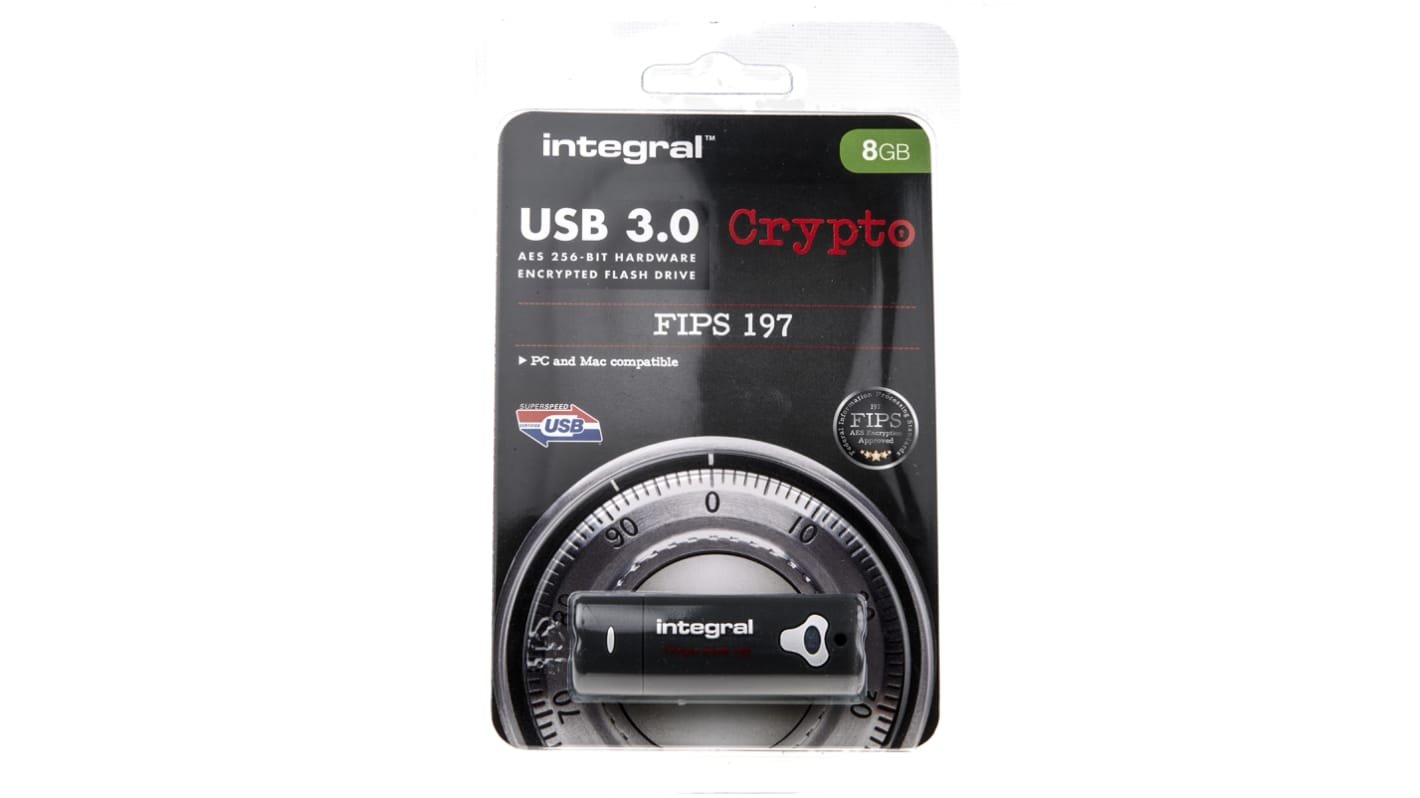 INFD8GCRY3.0197 | Integral Memory Crypto 8 GB USB 3.0 Hardware ...