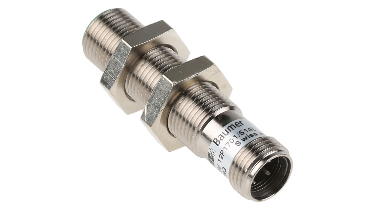 IFRM 12P1701/S14L | Baumer Inductive Barrel-Style Proximity Sensor, M12 ...