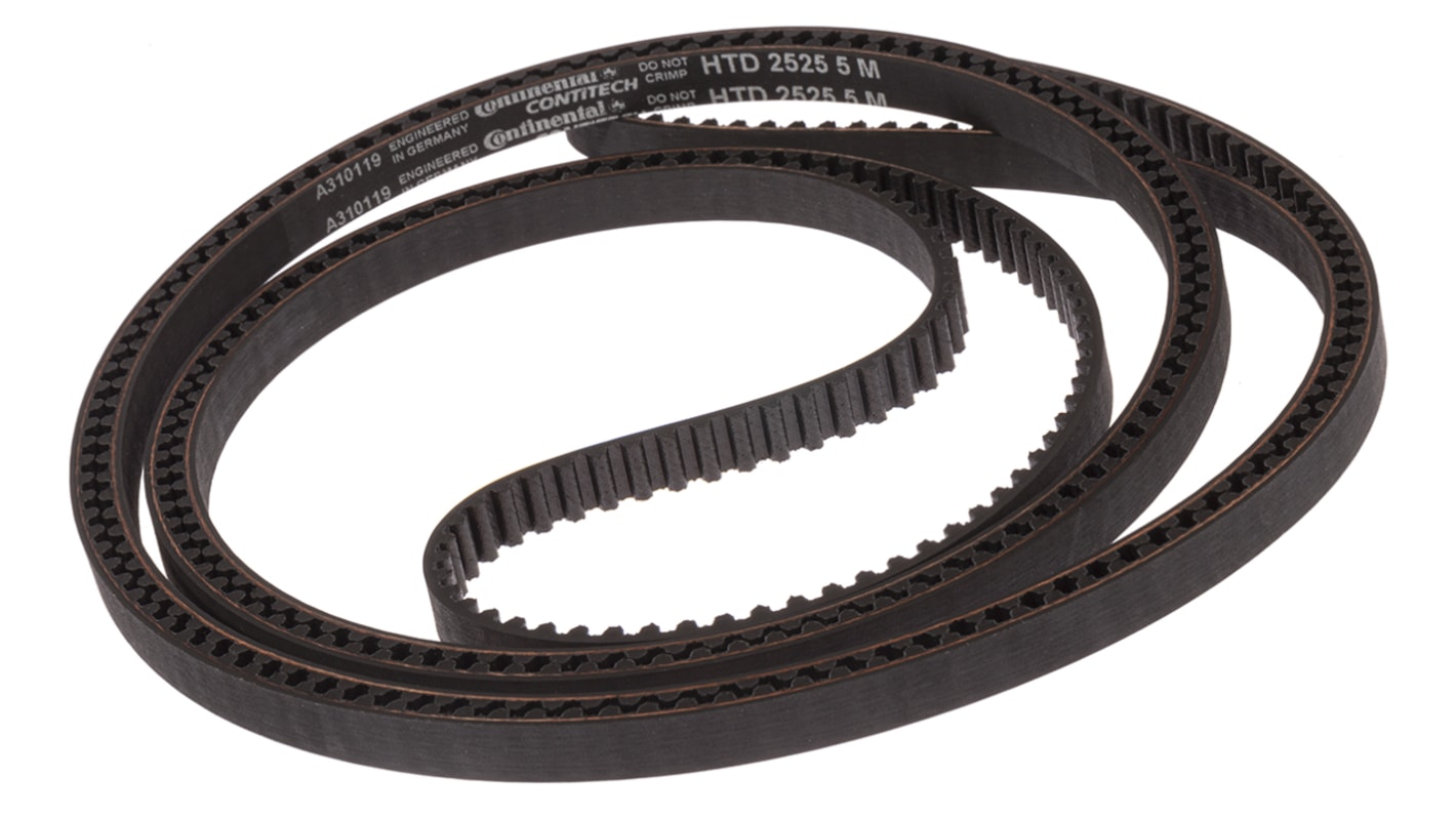 Contitech HTD 2525-5M-09 Timing Belt, 505 Teeth, 2525mm Length, 9mm ...