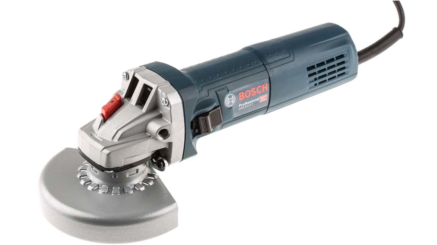 0601396103 | Bosch GWS 9-115 S 115mm Corded Angle Grinder, Euro Plug | RS