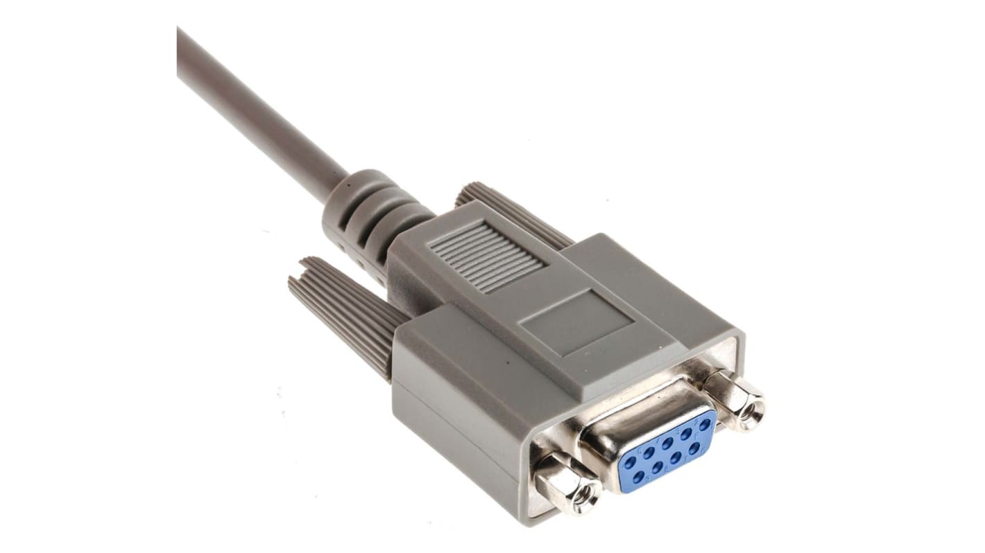 RS PRO Male 9 Pin D-sub to Female 9 Pin D-sub Serial Cable, 2m PVC | RS