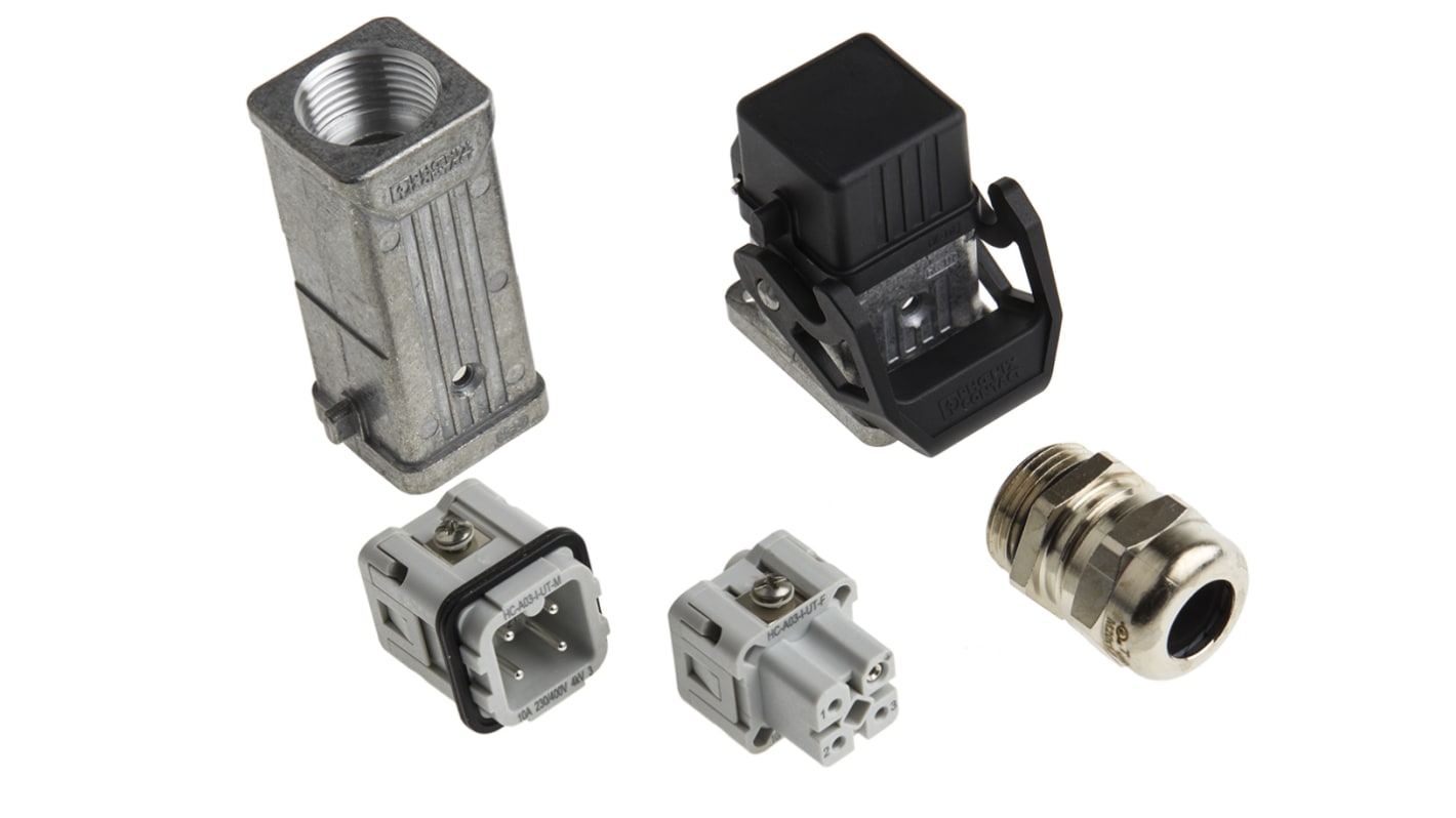 1409655 | Phoenix Contact Connector Set, 3 Way, 10A, Female, Male, HC ...