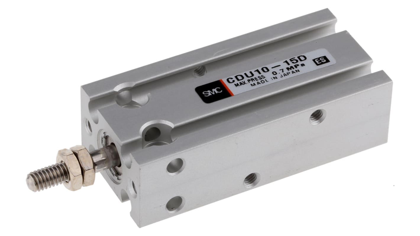 SMC 空圧ピストンロッドシリンダ CUシリーズ ボア：10mm ストローク：15mm CDU10-15D | RS