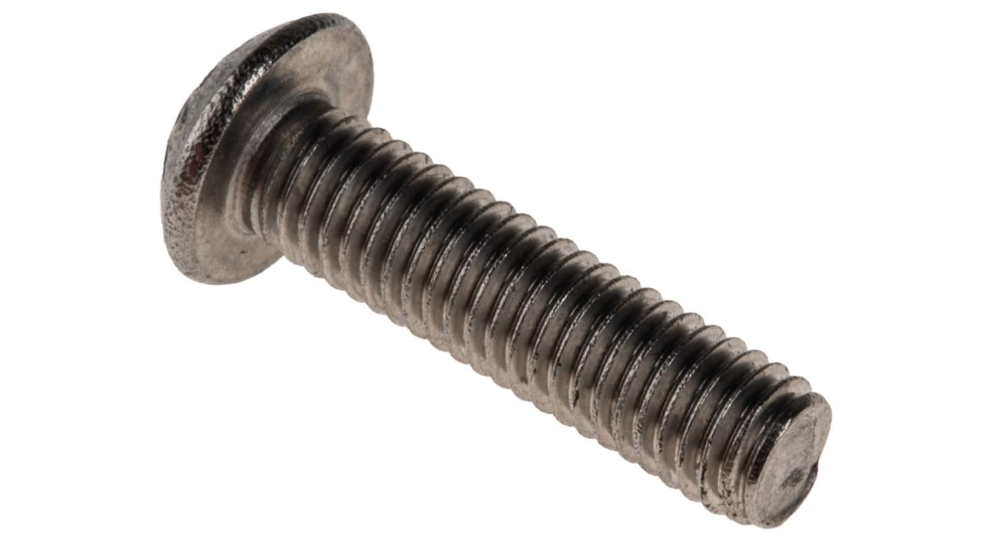 RS PRO M5 x 20mm Hex Socket Button Screw Plain Stainless Steel | RS