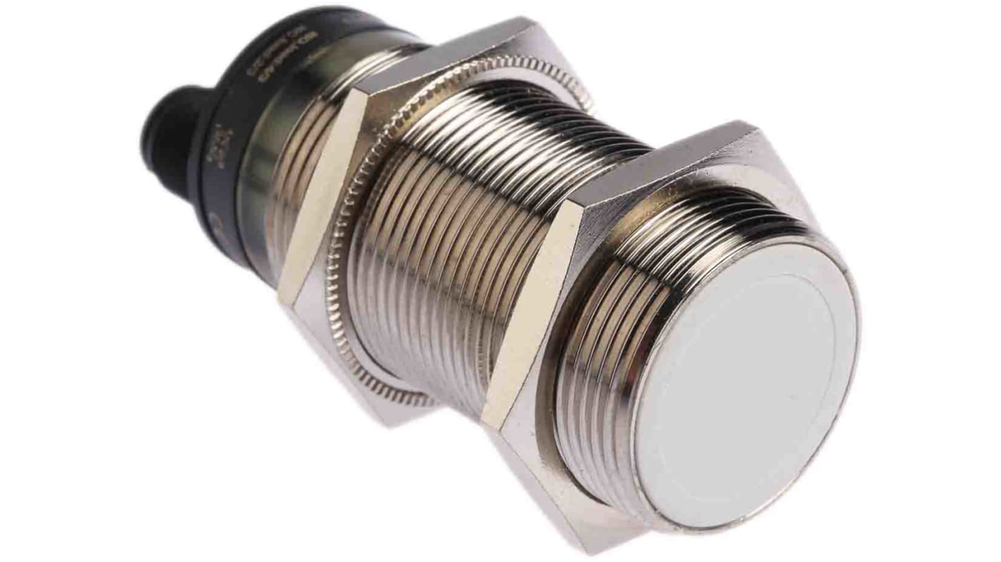 RS PRO Capacitive Barrel-Style Proximity Sensor, M30 x 1.5, 10 mm Detection, PNP Output, 10 → 30 ...