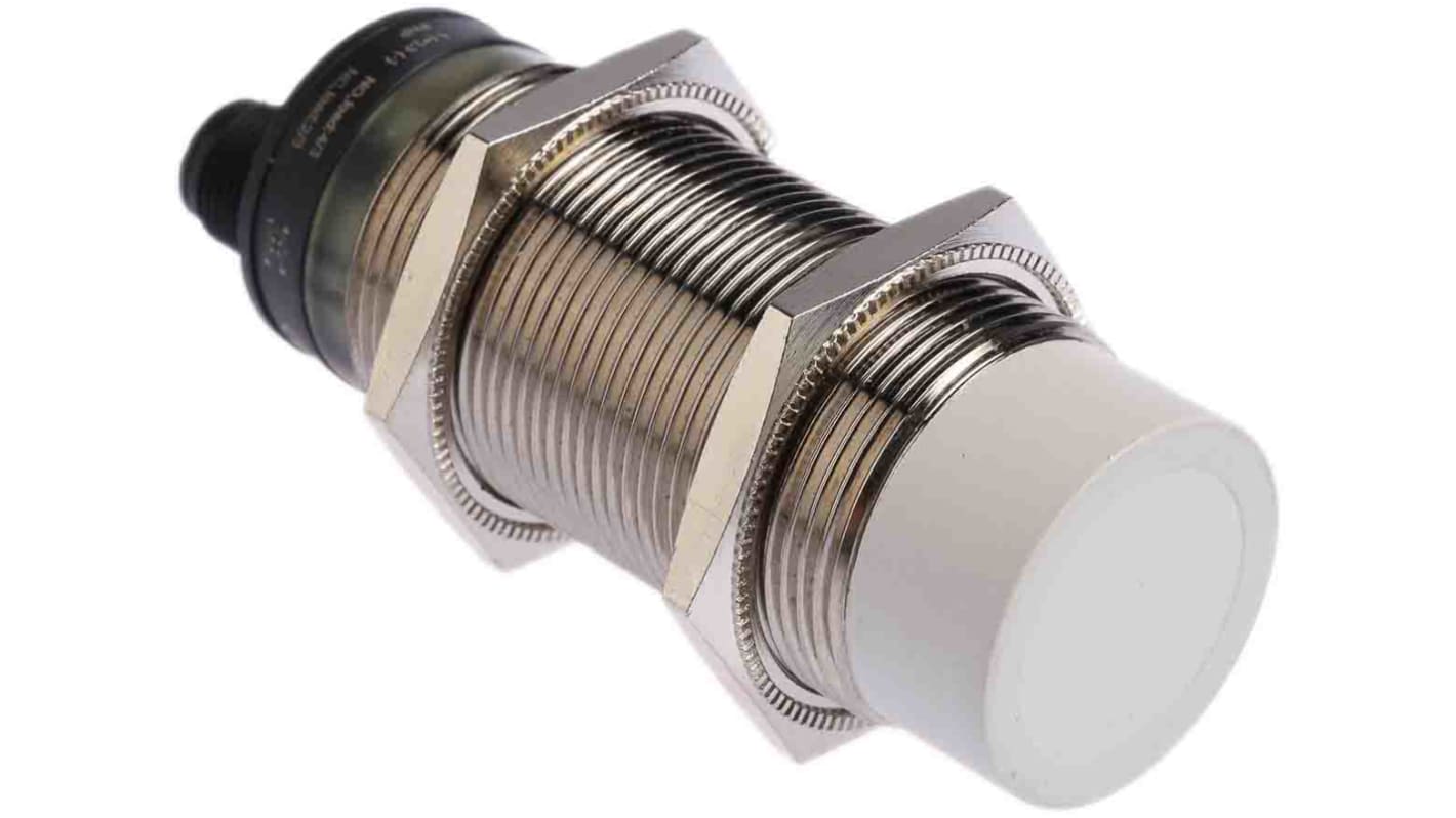 RS PRO Capacitive Barrel-Style Proximity Sensor, M30 x 1.5, 15 mm Detection, NPN Output, 10 → 30 ...