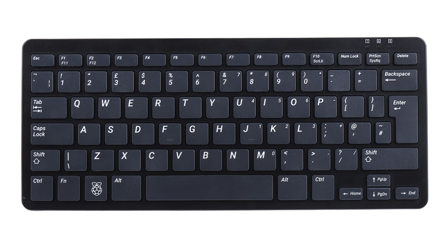 SC0196 | Raspberry Pi Black, Grey QWERTY (UK) Raspberry Pi Keyboard | RS
