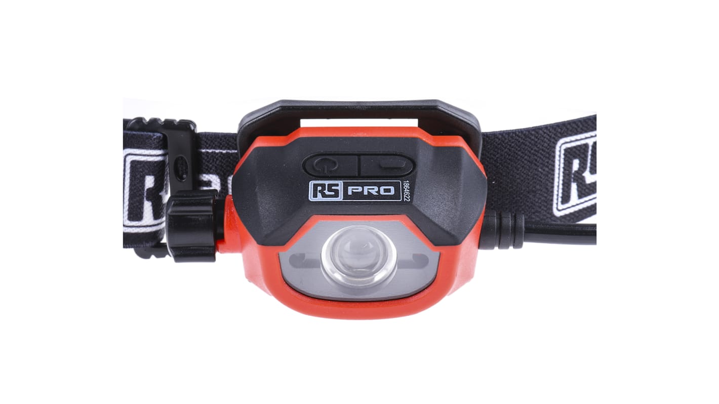 RS PRO LED Head Torch 450 lm, 100 m Range | RS