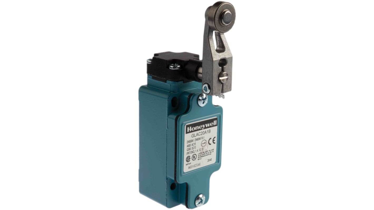 GLAC20A1B | Honeywell GLA Series Roller Lever Limit Switch, 2NO/2NC, IP67, DPDT, Die Cast Zinc ...