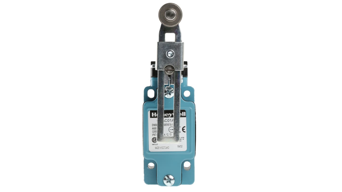 GLAC01A2B | Honeywell GLA Series Adjustable Roller Lever Limit Switch, NO/NC, IP67, SPDT, Die ...