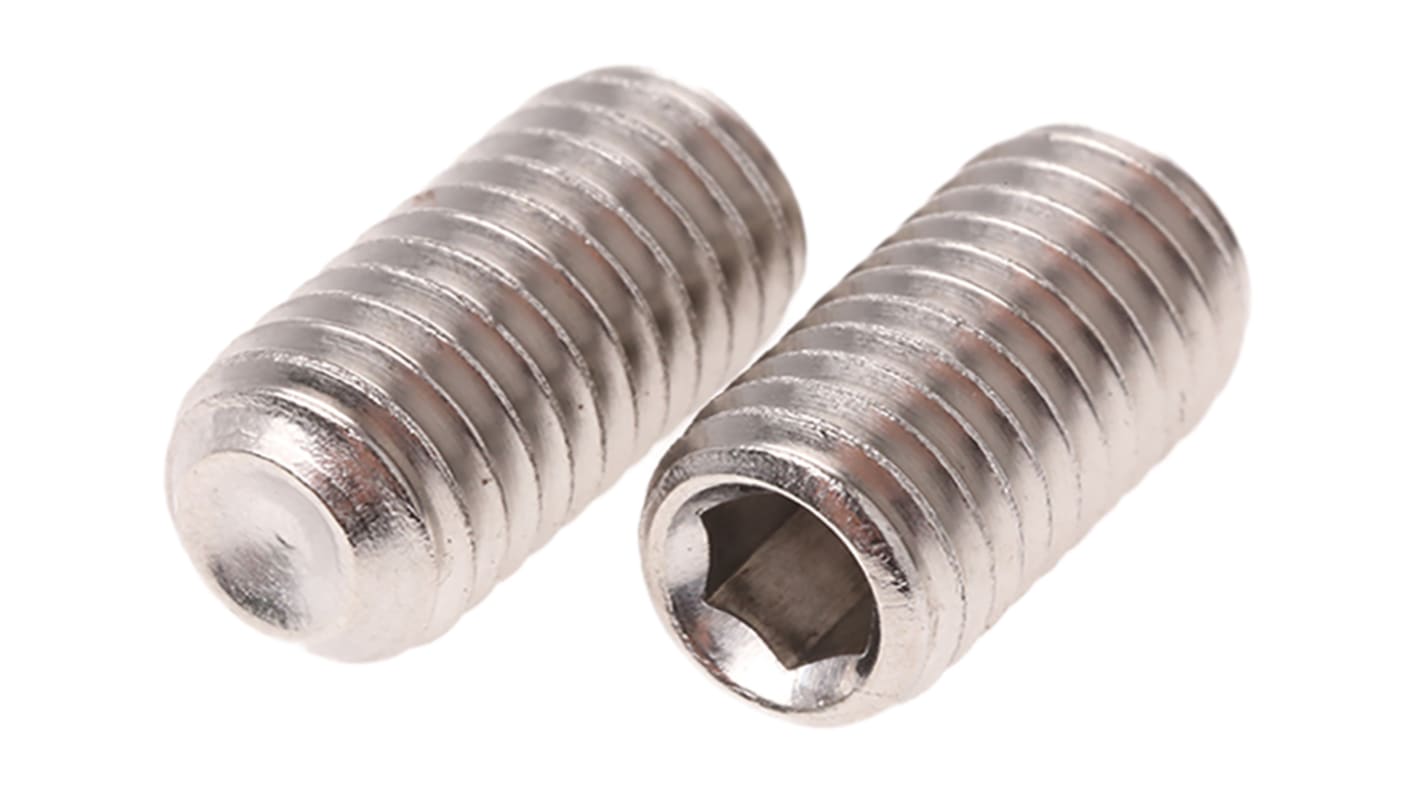 Grano a testa esagonale RS PRO, M8, L. 16mm, in Acciaio inox A4 316 | RS