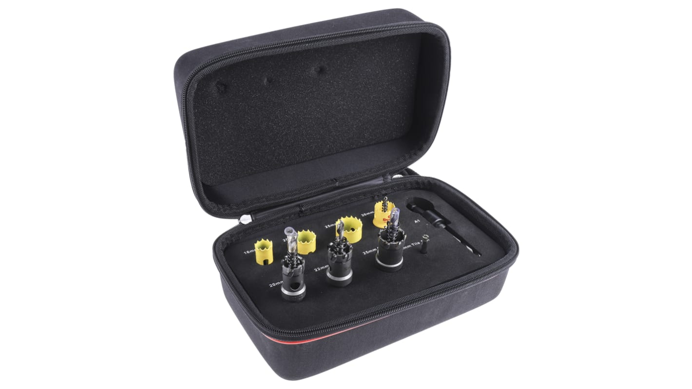KMX08011 | Starrett HSS 6 → 25mm Hole Saw Set | RS