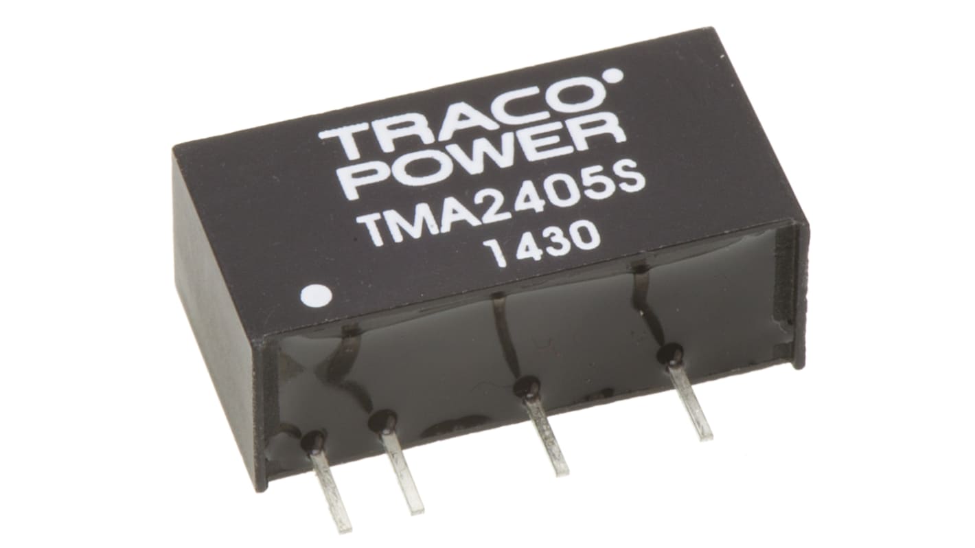 TMA 2405S | TRACOPOWER TMA DC-DC Converter, 5V dc/ 200mA Output, 21.6 → 26.4 V dc Input, 1W ...
