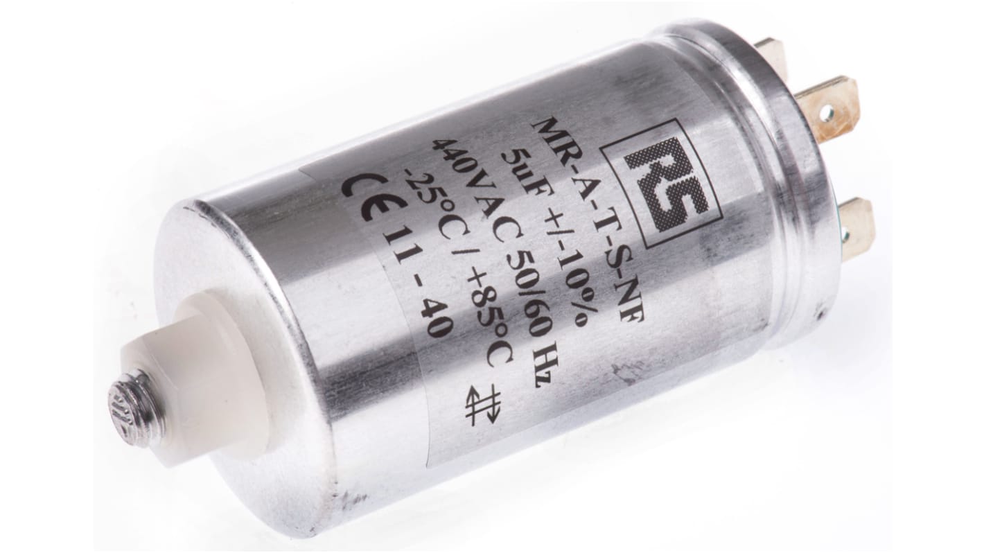 RS PRO Polypropylene Film Capacitor, 440V ac, ±10%, 5μF, Screw Mount | RS
