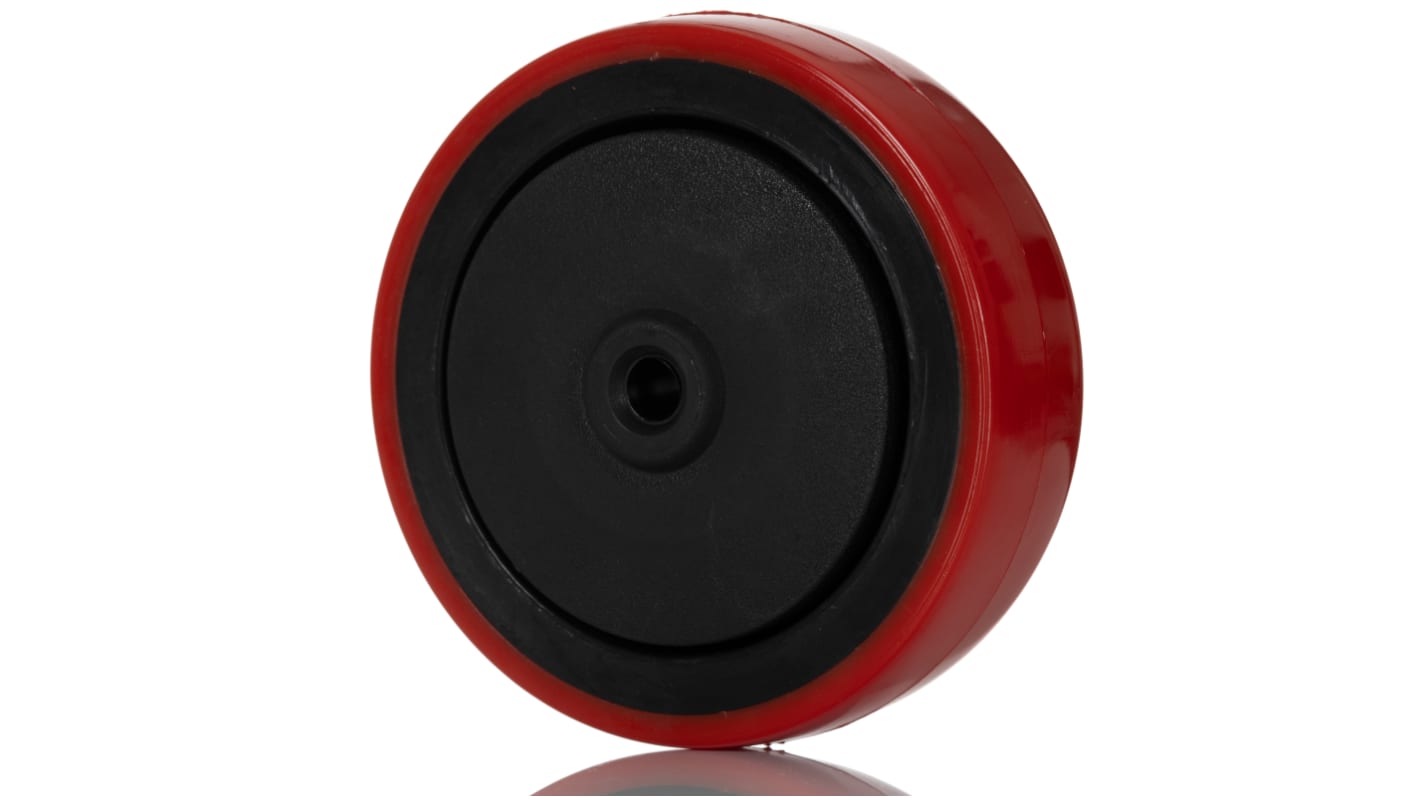 Roue de chariot, Polyuréthane Orange 100mm x 30mm, alésage 8mm ...