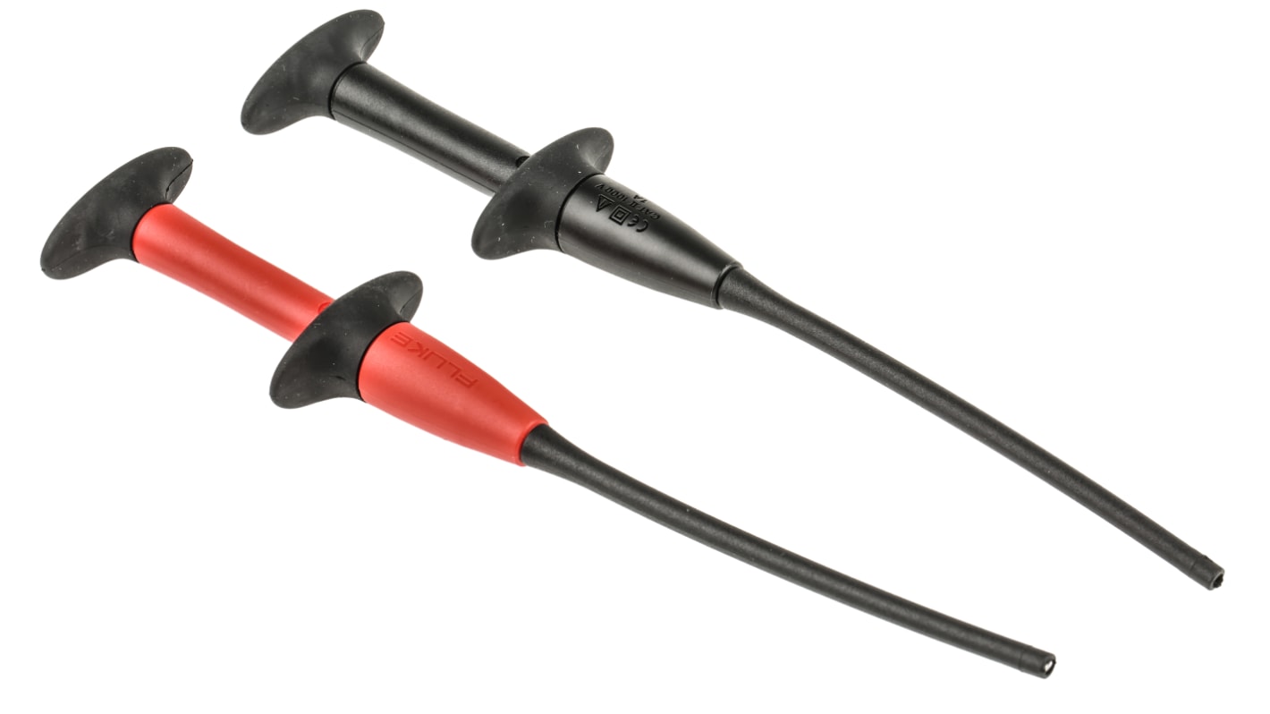AC283A | Fluke Black, Red Grabber Clip with Pincers, 1A, 1kV | RS