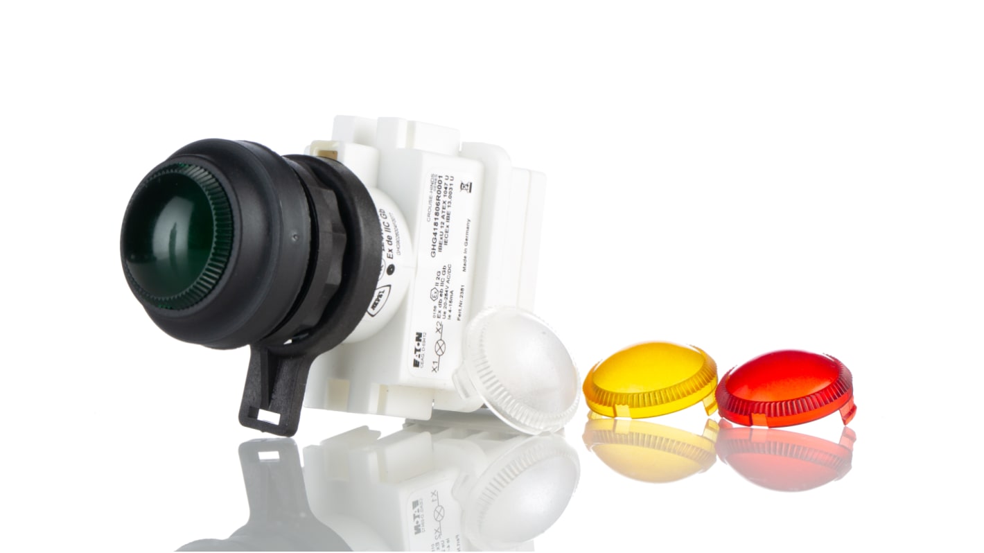 GHG4188170R0051 | Eaton, Panel Mount LED Pilot Light, 30mm Cutout, IP66 ...