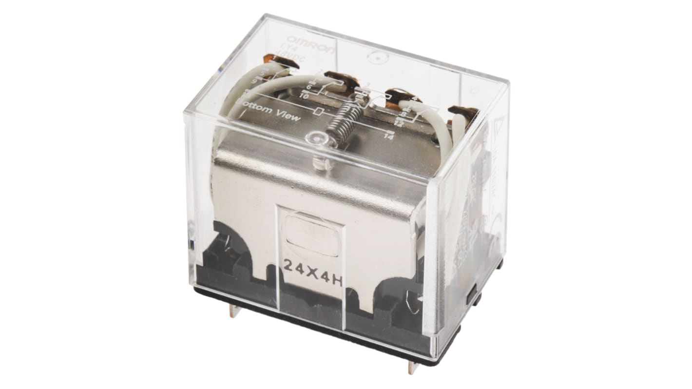 LY4 DC48 | Omron PCB Mount Power Relay, 48V dc Coil, 10A Switching ...