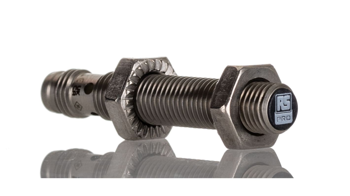 RS PRO Inductive Barrel-Style Proximity Sensor, M8 x 1, 2 mm Detection ...