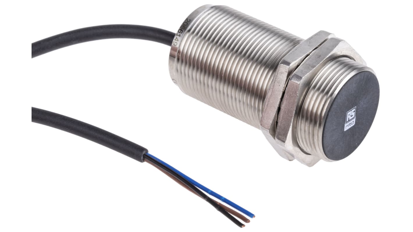 RS PRO Inductive Barrel-Style Proximity Sensor, M30 x 1.5, 15 mm ...