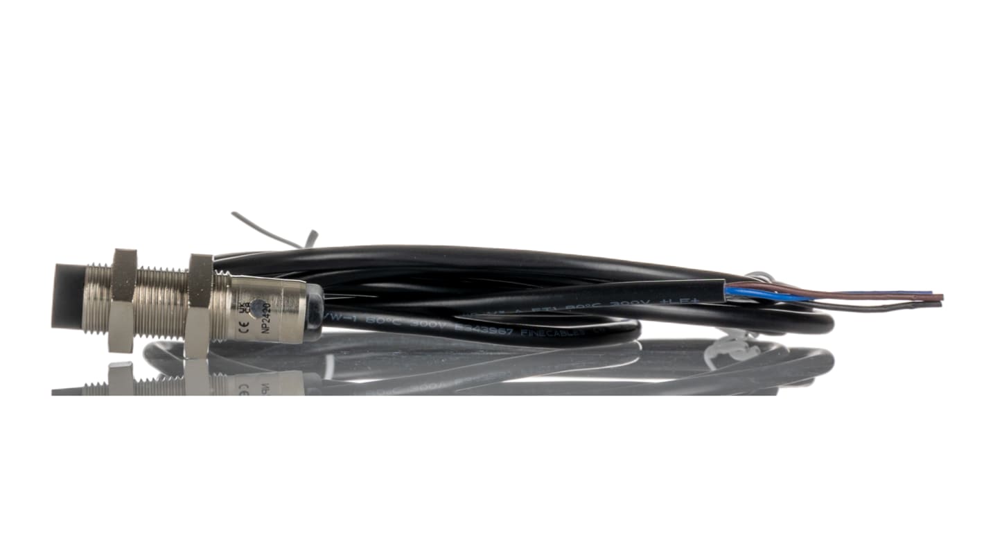 RS PRO Inductive Barrel-Style Proximity Sensor, M12 x 1, 8 mm Detection ...