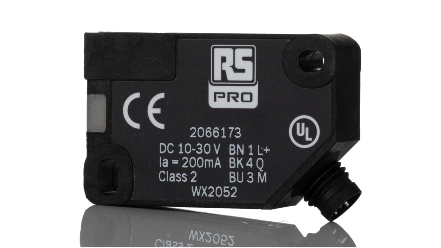 RS PRO Inductive Rectangular-Style Proximity Sensor, 4 mm Detection, PNP Output, 10 → 30 V dc ...