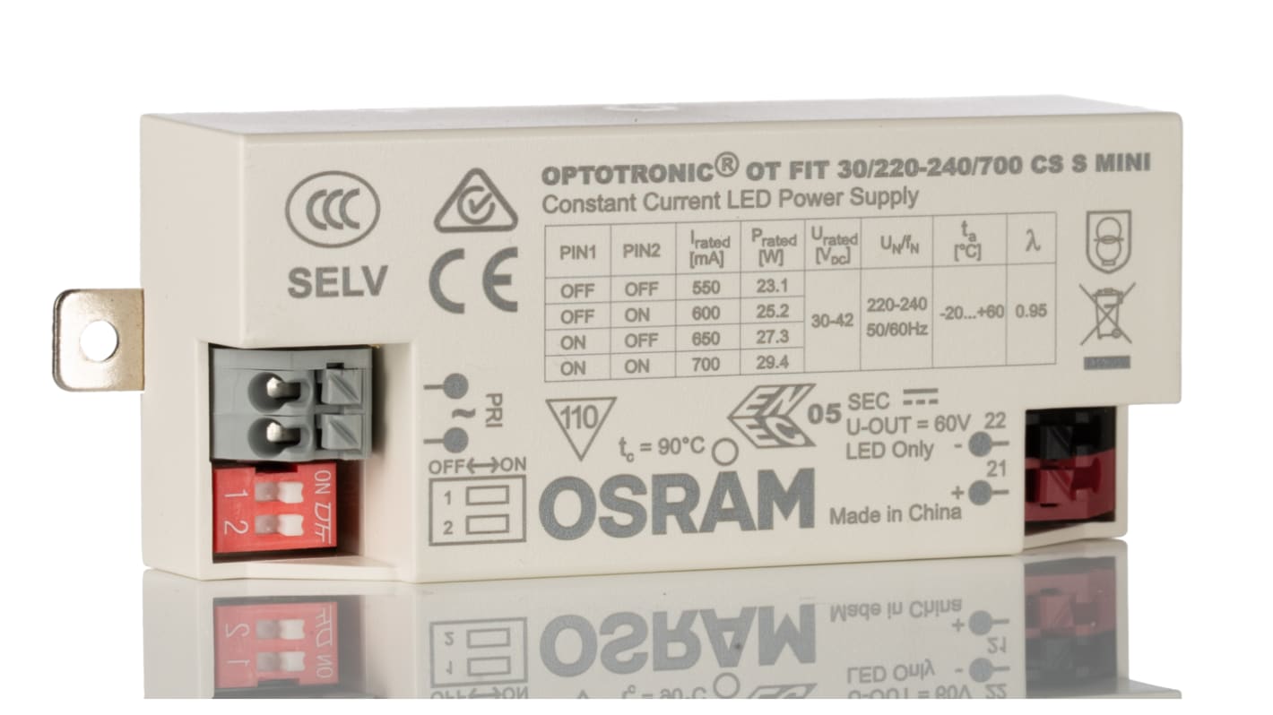 OT-FIT-30/220-240/700-CS-S-MINI | Osram LED Driver, 42V Output, 30W ...