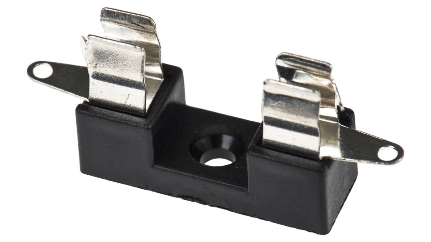 FX0360 | Bulgin 6.3A Base Mount Fuse Holder for 5 x 20mm Fuse, 250V ac | RS