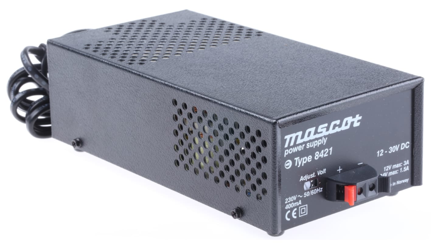 8421-12/30 | Mascot 36W Power Brick AC/DC Adapter 12 → 30V dc Output ...