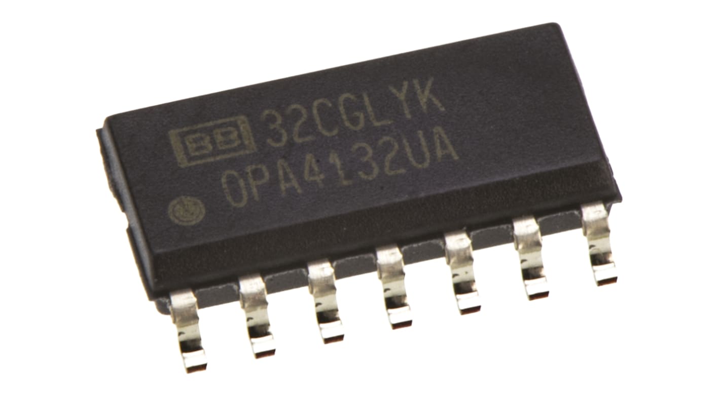 OPA4132UA Texas Instruments, Precision, Op Amp, 8MHz, 14-Pin SOIC | RS