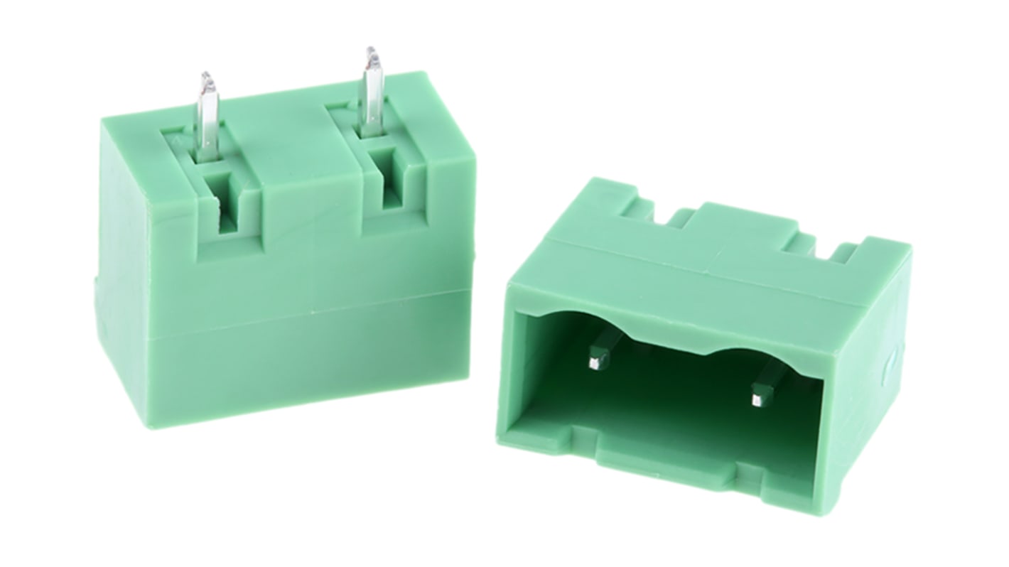 1766770 | Phoenix Contact 7.62mm Pitch 2 Way Pluggable Terminal Block, Header, Through Hole ...