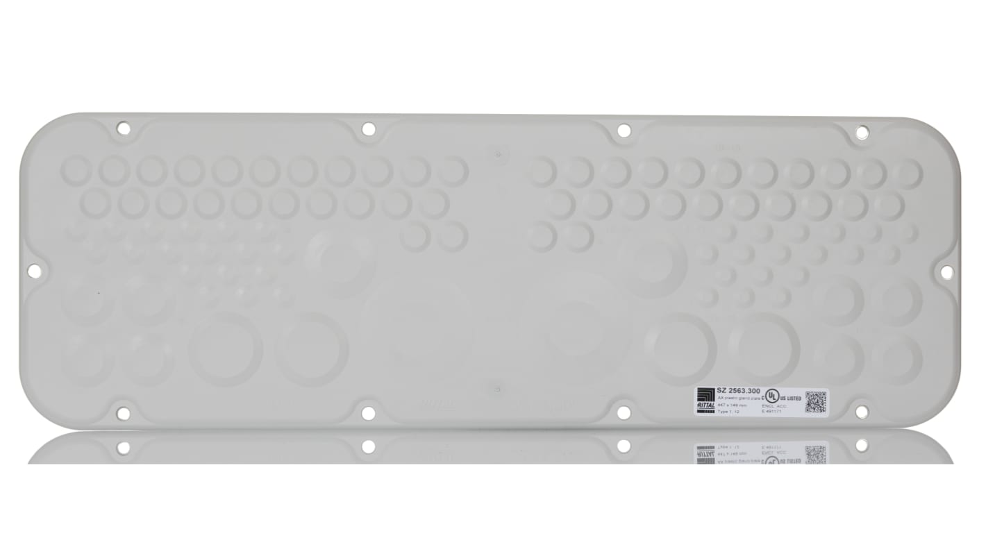 2563300 | Rittal SZ Series RAL 7035 Plastic Gland Plate, 447mm W for ...