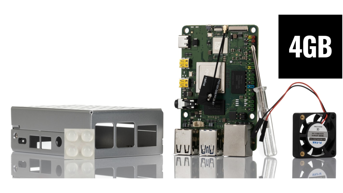 ROCK4C+ Starter Kit | Okdo ROCK 4 Model C+ Single Board Computer ...