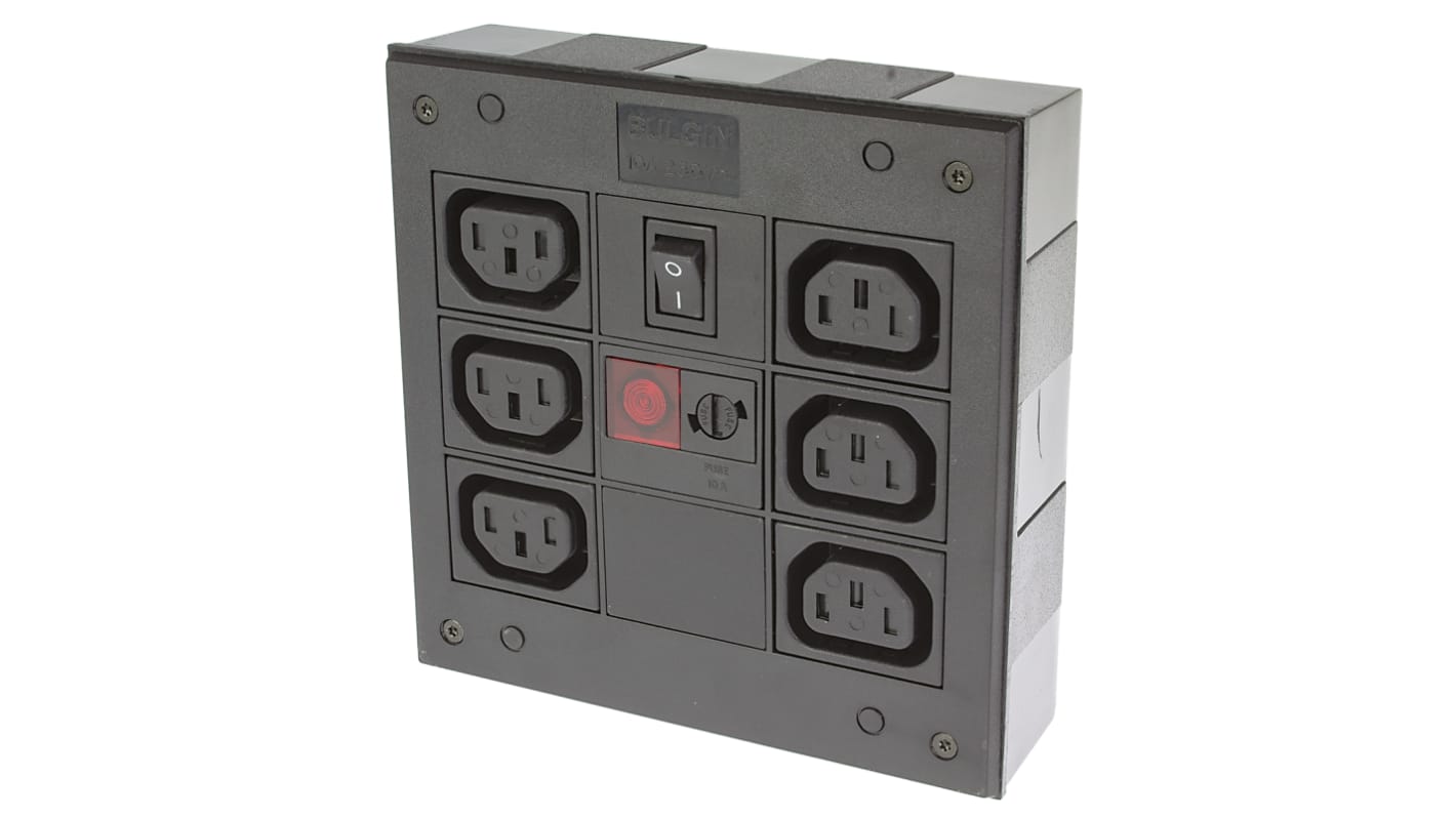 PXD701/061/10/1 | IEC C13 6 Gang Power Distribution Unit, No, 250 V ac ...