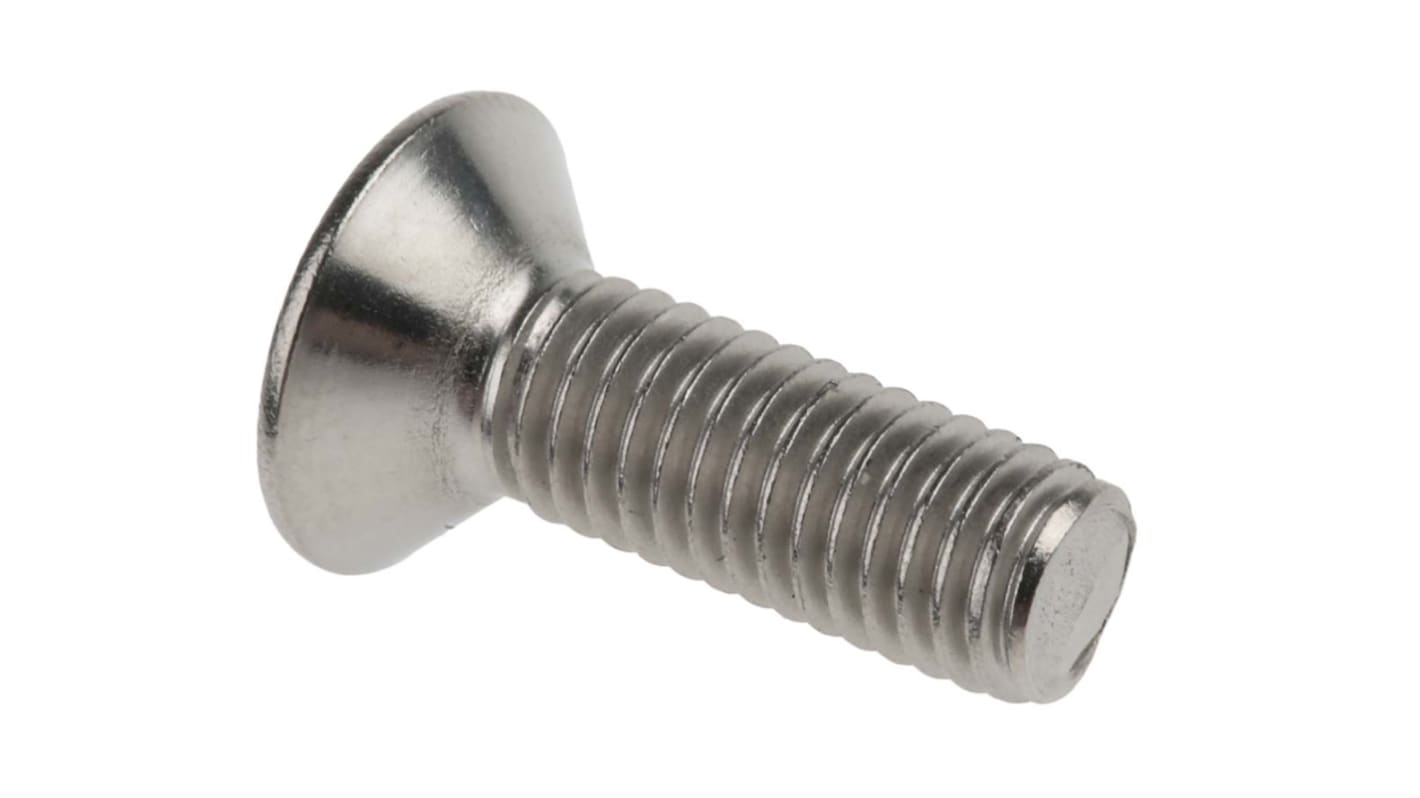 RS PRO Plain Stainless Steel Hex Socket Countersunk Screw, DIN 7991, M5 x 16mm | RS