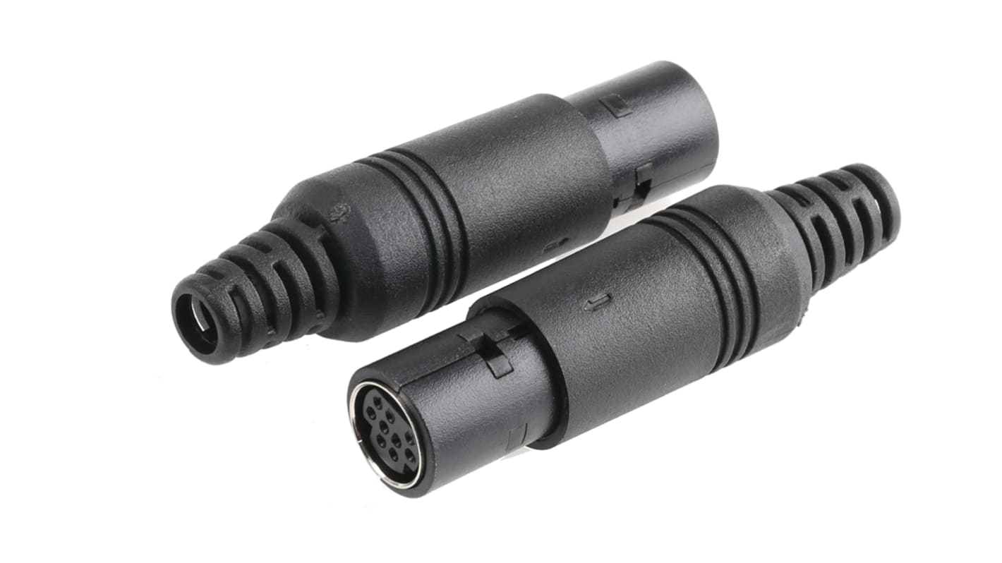 RS PRO 9 Pole Miniature Din Socket, 1A, 50 V ac/dc, Female, Cable Mount ...