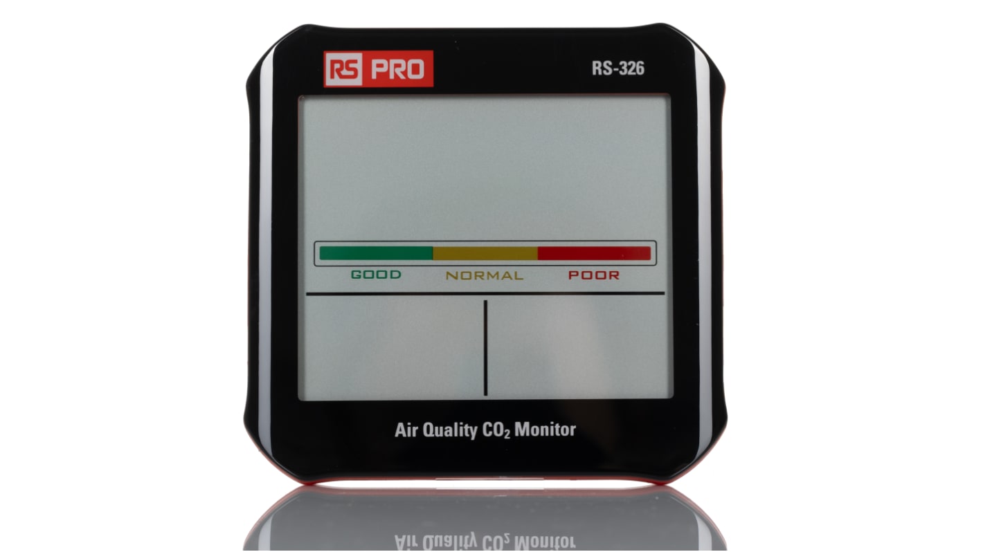 RS PRO RS-326 Air Quality Meter for CO2, Humidity, Temperature, +50°C ...