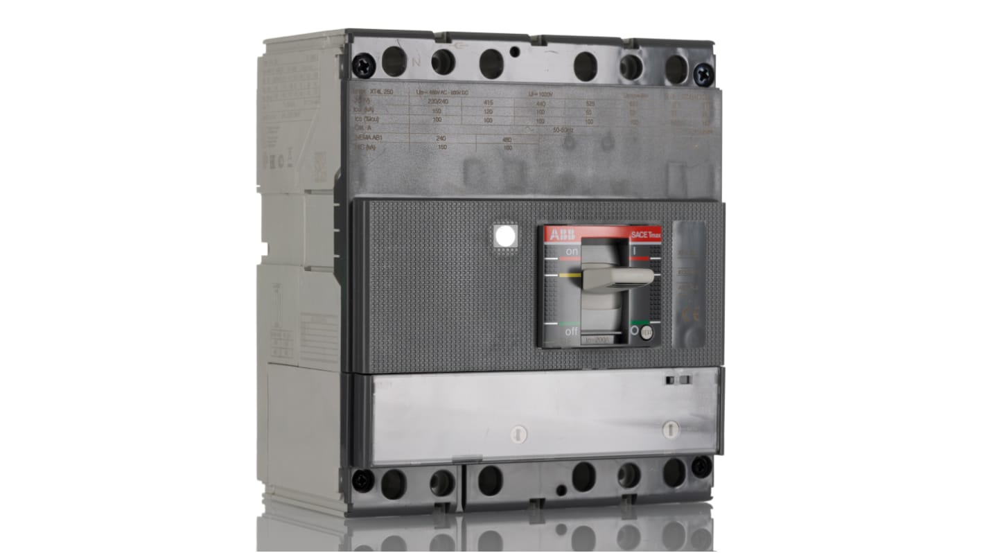 1SDA068390R1 XT4L 250 TMA 200A 3P+N FF | Disjoncteur ABB XT4L 4 pôles, 200A, pouvoir de coupure ...