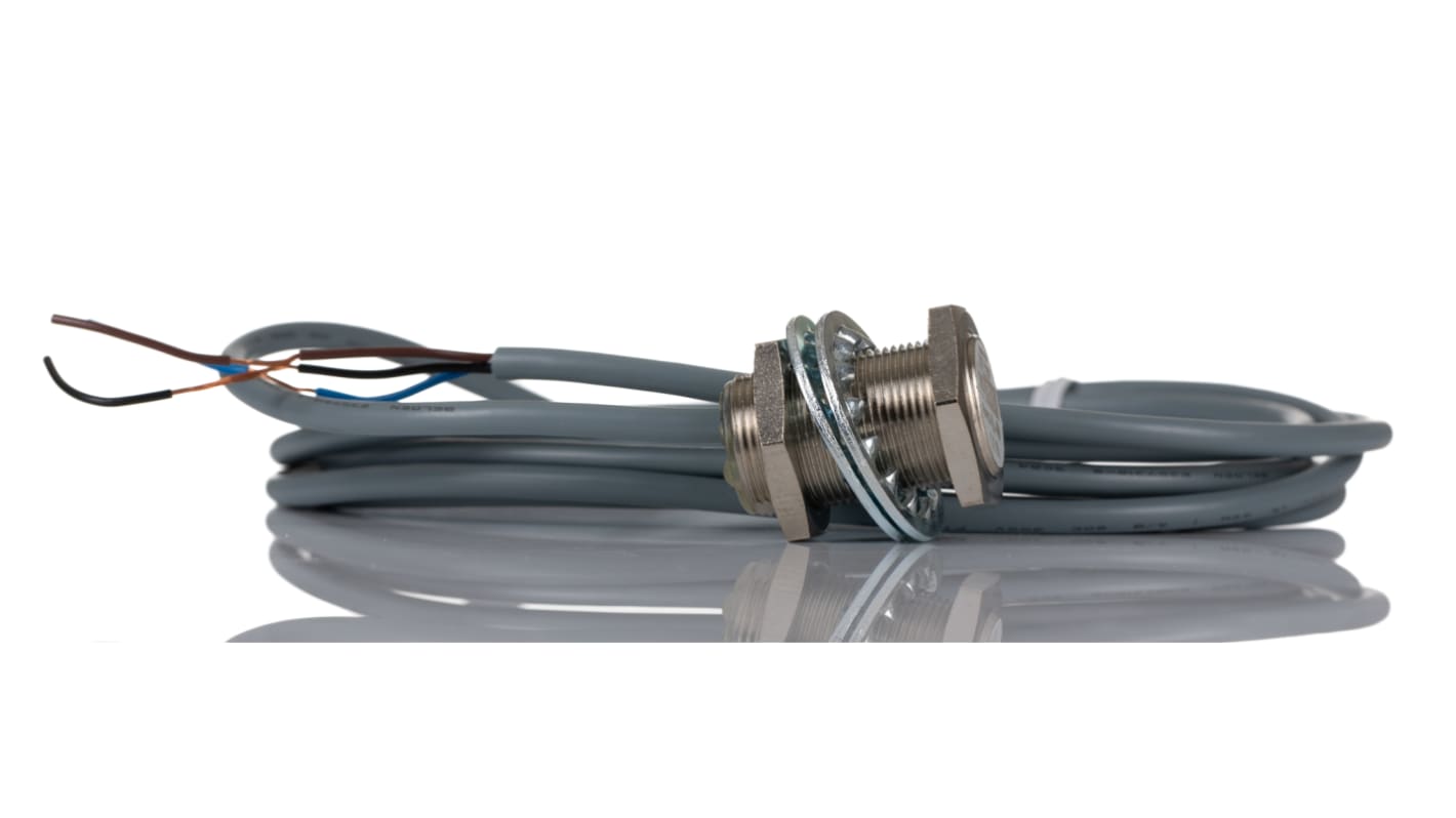 RS PRO Inductive Barrel-Style Proximity Sensor, M18 x 1, 8 mm Detection ...