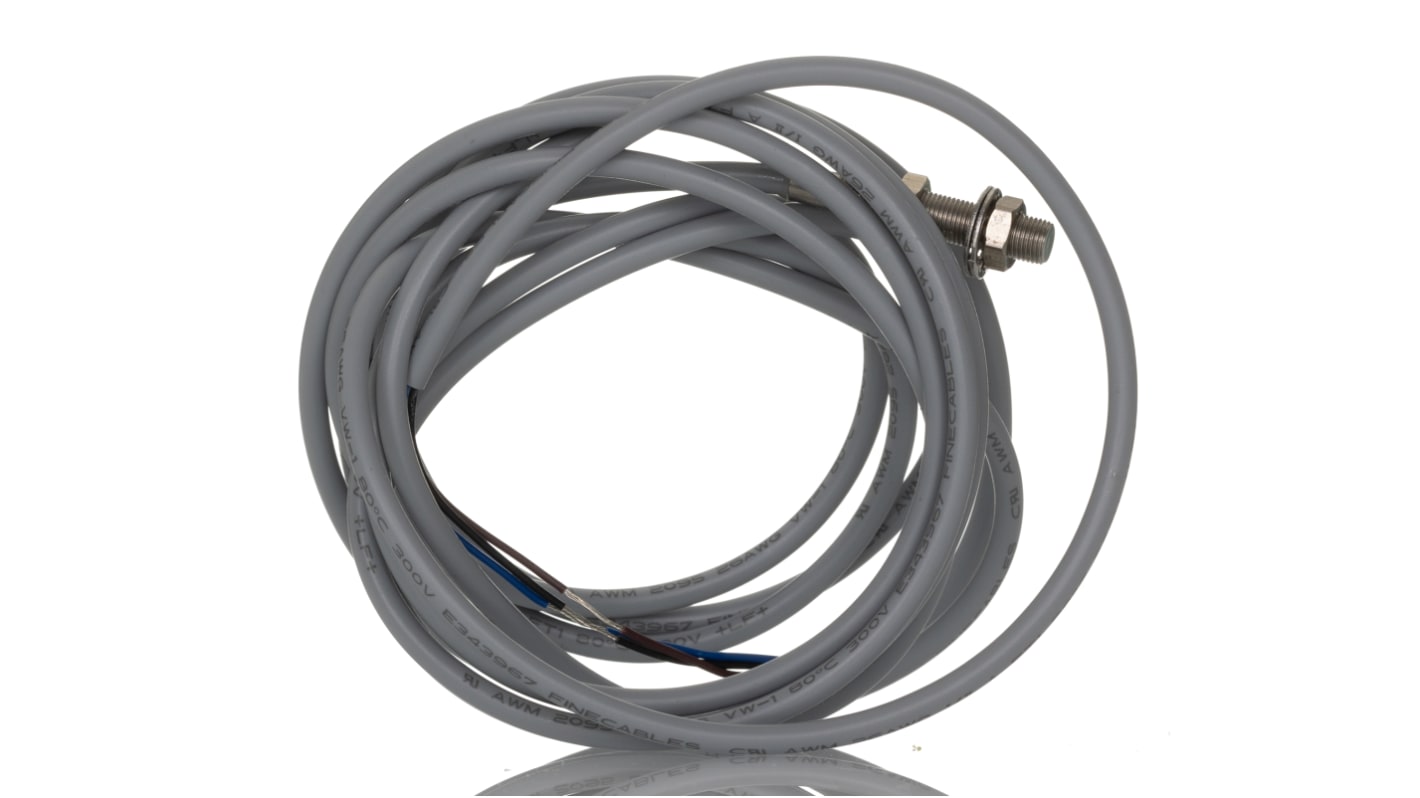 RS PRO Inductive Barrel-Style Proximity Sensor, M5 x 0.5, 1.3 mm Detection, NO/NC, NPN & PNP ...